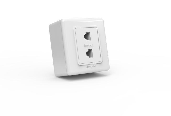 Tomada Dupla Rj-45 / Dados Branca Cat.5e - 345-E2/Cp Enerbras - Tomadas ...