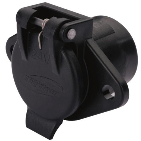 Tomada Eletrica Engate Femea 24v Plastico 7 Polo Preta 1313 - Engatcar ...