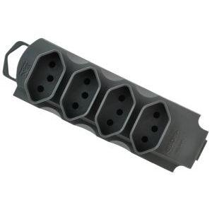 Tomada em barra quadrupla 10/20a p/ extensão 2p+t preto - MECATOOL ...