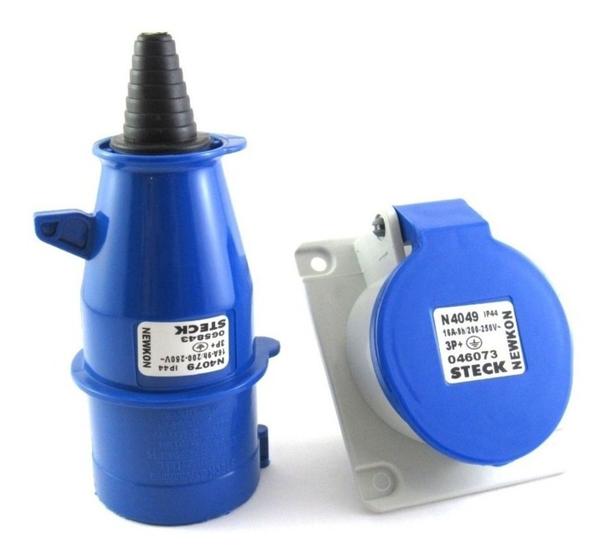 Tomada Embutir + Plug 3p+t 16a 220v - N4049 / N4079 - steck - Tomadas e ...