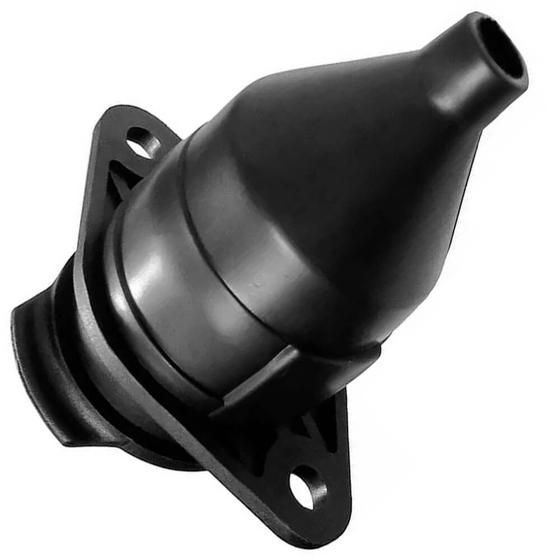 Tomada Engate Redondo Nylon Preta 7 Polos Macho 12/24V Conexão Móvel ...