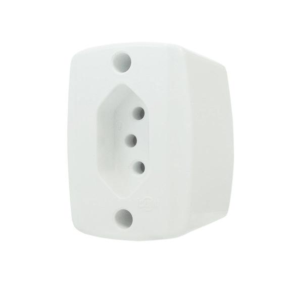 Tomada Externa Ilumi 2 Polos +terra 20a Branca 16517pct - Kit C/10 ...