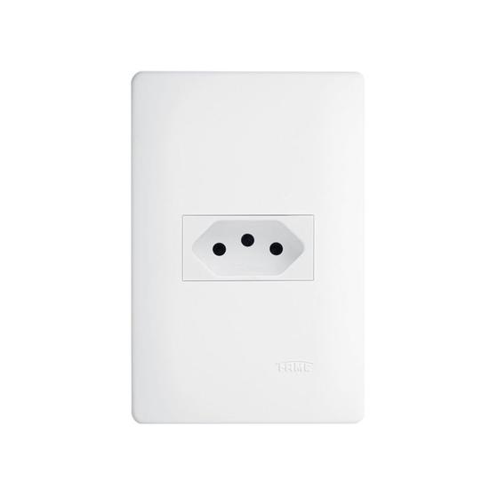 Tomada Fame Habitat 2P+T 20A com Placa 4x2 Branco - Único - Tomadas ...