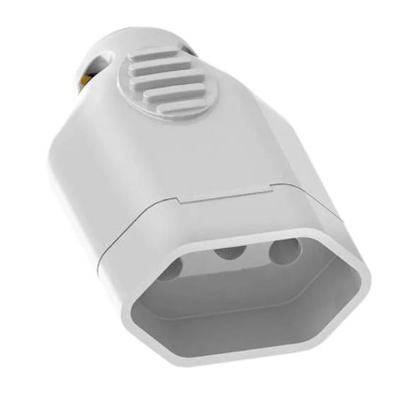 Tomada Fêmea 2p+t 10a Branco Plug Pino Fêmea - Ilumi - Tomadas ...