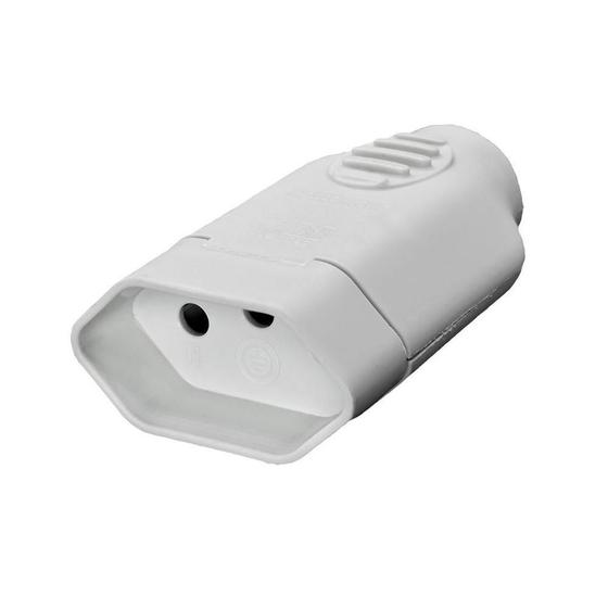 Tomada Fêmea 2P+T 20A Branco Plug Pino Fêmea - Ilumi - Plugs e ...