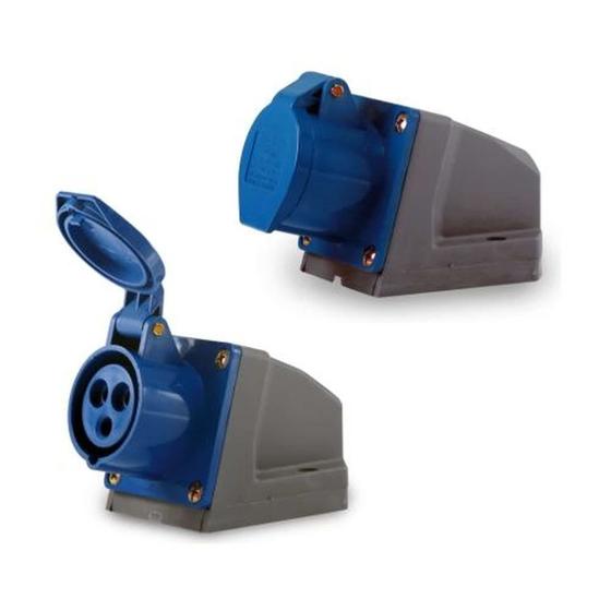 Tomada Industrial Sobrepor 32A 2P+T 220V/240V Soprano IP44 conforme NBR ...