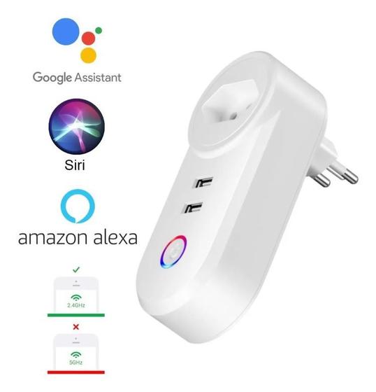 Tomada Inteligente 2 Entradas Usb Google Alexa Smart Wifi - COIBEU ...