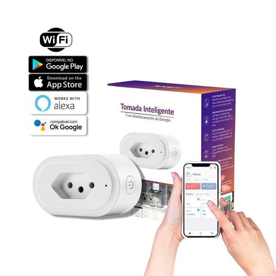 Tomada Inteligente Wifi Alexa Smart 16a C/ Medidor Consumo - NOVA ...