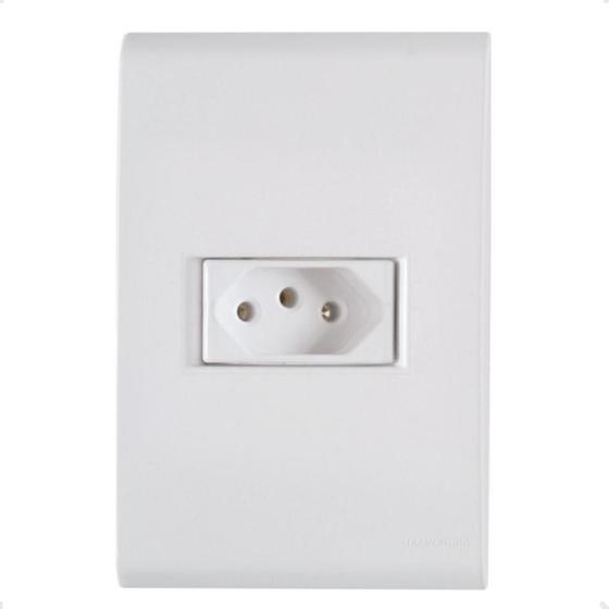 Tomada Liz Simples 10A 4X2 Branca Embutir Tramontina - Tomadas ...