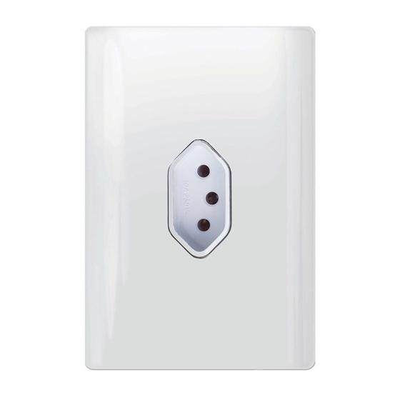 Tomada Novara Branco Vertical 20A 4x2 Com Placa Dicompel - Tomadas ...