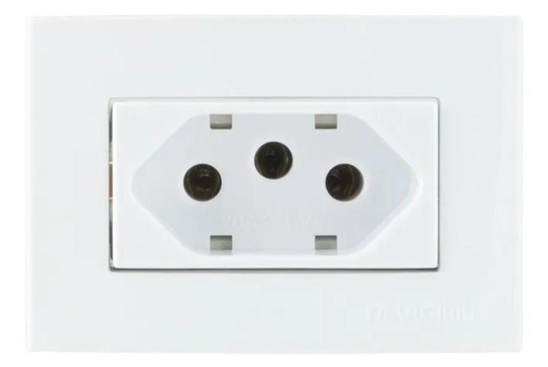 Tomada P/ Móveis 2P+T 20A 250V Branca MarGirius - Tomadas - Magazine Luiza