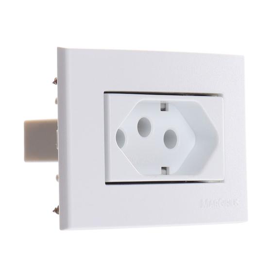 Tomada P/ Moveis Margirius 2p T 250v Branca 20a Clean - Tomadas - Magazine Luiza
