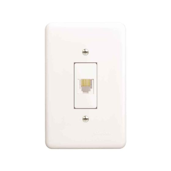Tomada para rede RJ45 Jack com placa branca Bari Alumbra - Tomadas ...
