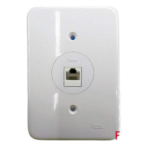 Tomada para rede rj45 Radial Branca - Tomadas - Magazine Luiza