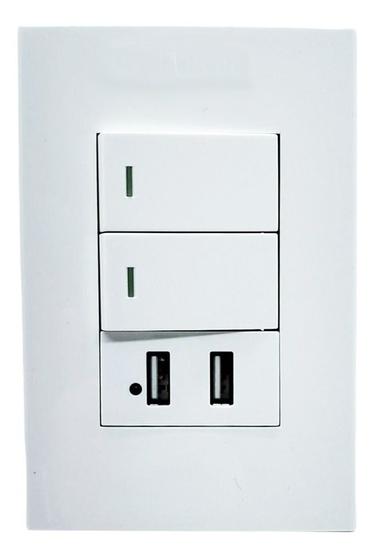 Tomada Parede C/ 2 Entrada Usb E 2 Interruptor Smartphone - Top.e E ...