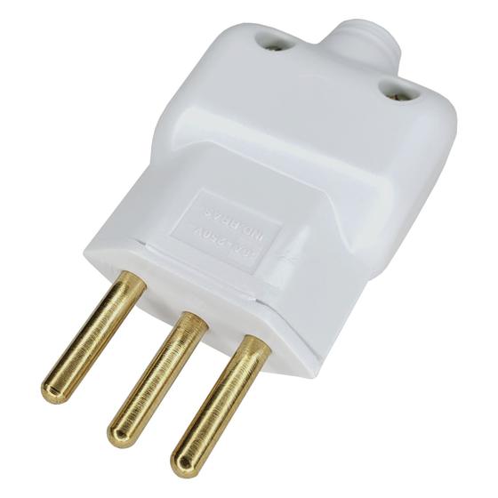 Tomada Plug Macho 3 Pinos 10a ILUMI - Tomadas - Magazine Luiza