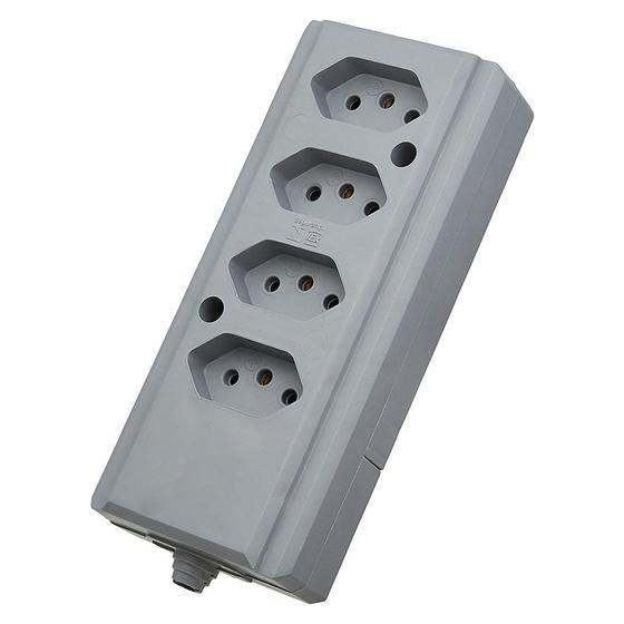 Tomada Régua Quadrupla 2P + Terra 20A Biamp Interneed - Tomadas ...