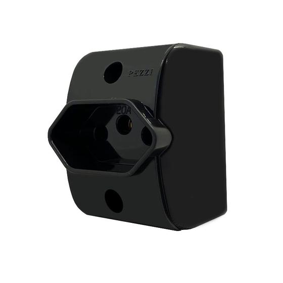 Tomada Retangular Sobrepor Linha Externa Pezzi 20a Preta - Tomadas ...