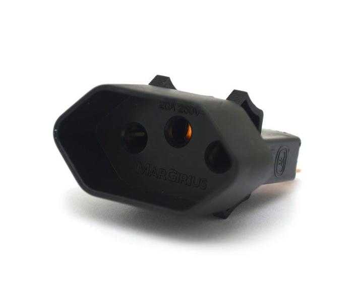 Tomada Sem Rabicho Preto 2p T 20a 250v Tpa1 3 E3f Margirus Multcomercial Tomadas