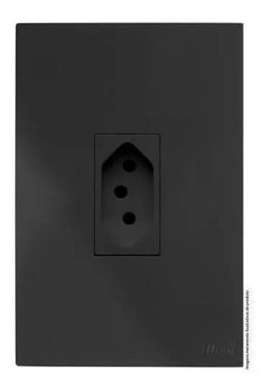 Tomada Simples 20A Vertical - Recta Satin - Grafite Fosco - B.Lux ...