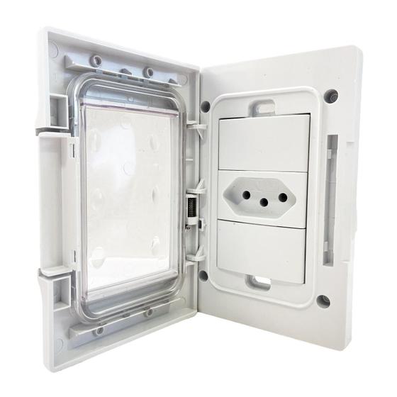 Tomada Simples Embutir Prova Dagua Branca Externa 10A Kalop - Tomadas ...