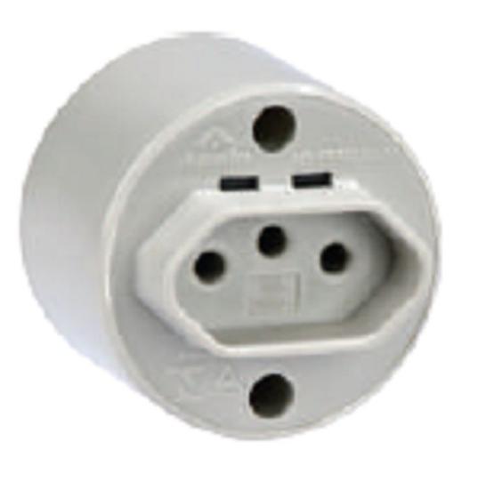 Tomada Sobrepor Redondo 1 Tomada 2p+T 20a Apoio - Tomadas - Magazine Luiza