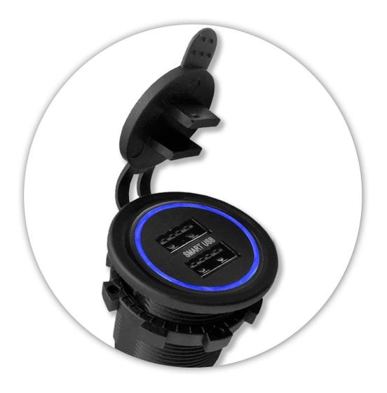 Tomada Usb Automotiva Dupla 12v 3.1a Roadstar universal - Kit de ...