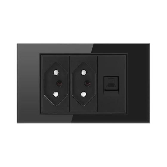 Tomadas de Parede Padrão Brasil 10A/20A com USB Tipo C e Interruptor ...