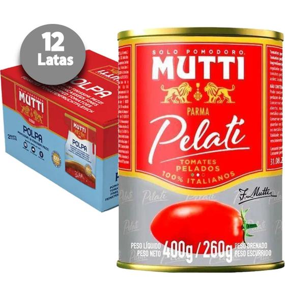 Tomate Pelado Mutti Lata 400G (12 Latas) - Tomate Pelado - Magazine Luiza