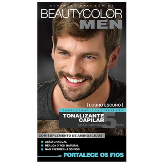 Tonalizante Cabelo e Barba BeautyColor Men Louro Escuro - Tonalizante ...