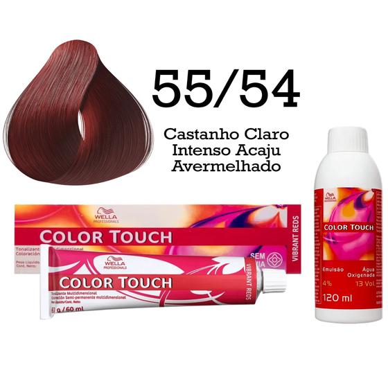 Tonalizante Color Touch 55/54 Castanho Claro Intenso Acaju Avermelhado ...