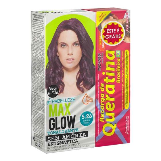 Tonalizante Max Glow 5.26 Marsala Escuro - Embelleze - Tonalizante de ...