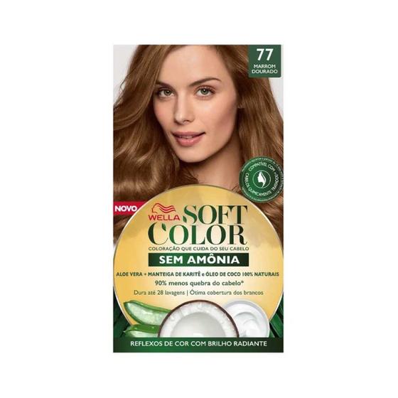 Tonalizante Soft Color 77 Marrom Dourado - Wella - Tonalizante de ...