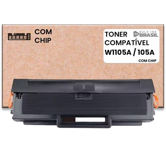 toner preto W1105a 105a com chip compatível para impressoras HP MFP135 ...
