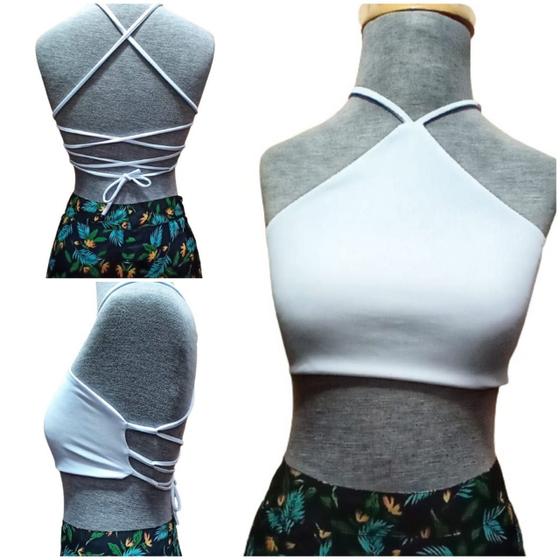 Top Cropped Triângulo Frente Única Sem Bojo - Loja da Sheron - Top ...