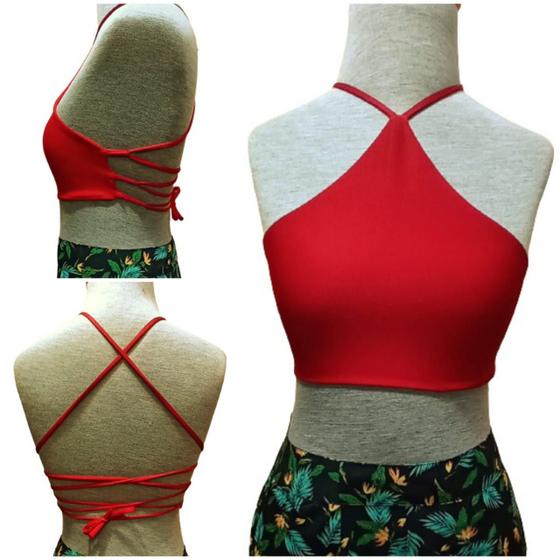 Top Cropped Triângulo Frente Única Sem Bojo - Loja da Sheron - Top ...