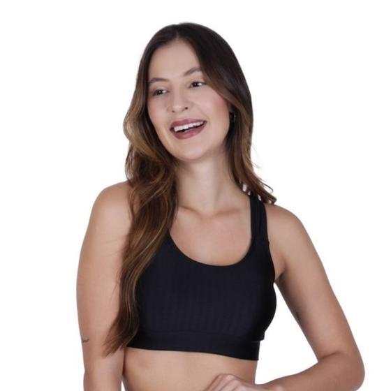 Top Fitness com Bojo Removível 3D Cropped Academia Sustentação - TOP ...