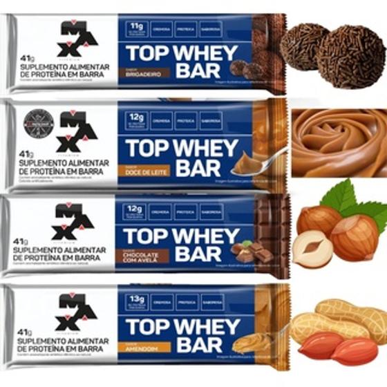 Top Whey Bar (Caixa c/ 12un de 41g) Max Titanium - Barra de Proteína ...