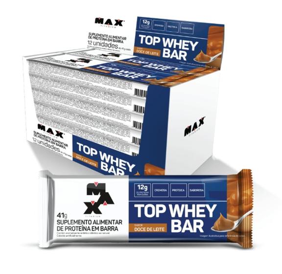 Top Whey Bar (Display 12 unid. 41g) - Sabor: Doce de Leite- Max ...