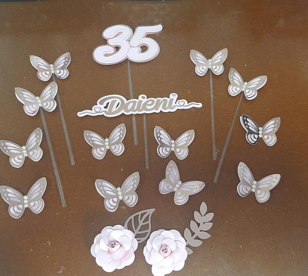 Topo de Bolo Aniversário Borboletas Butterfly personalizado - miwl art ...