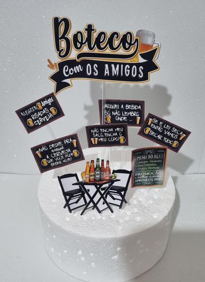 Topo De Bolo Boteco. - T SANTOS ARTES - Topo de Bolo - Magazine Luiza