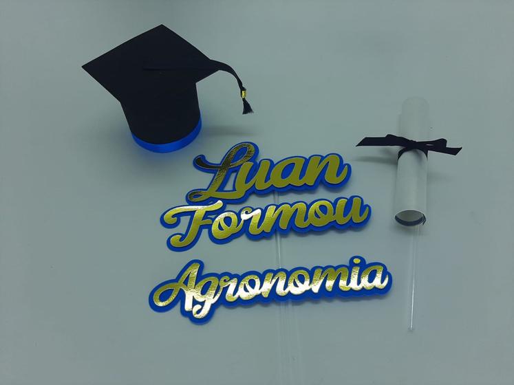 Topo de Bolo Formatura Agronomia personalizado profissões - MIWL ART ...