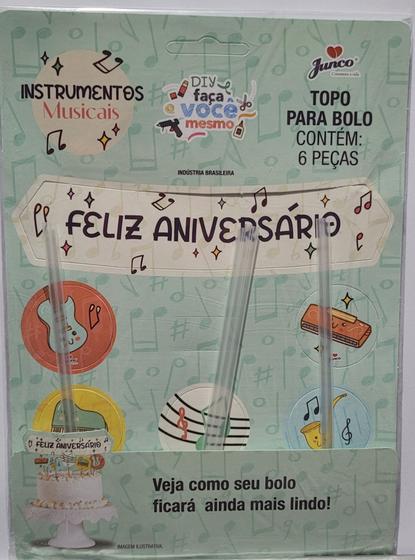 Topo de Bolo Instrumentos Musicais- Junco - Topo de Bolo - Magazine Luiza
