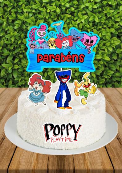 Topo de Bolo Topper de Bolo Poppy Playtime Huggy Wuggy - Topper Bolos ...