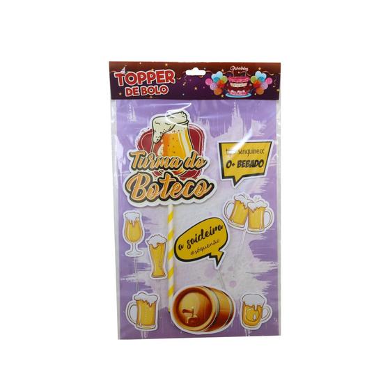 Topper de Bolo Cerveja Boteco - Decoração de Festa - Magazine Luiza