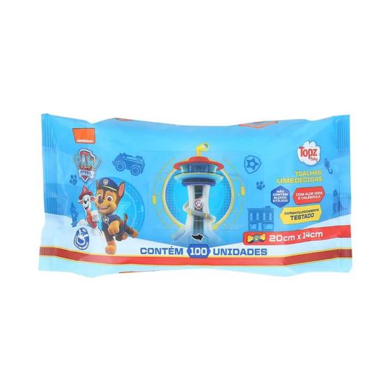 Topz Baby Patrulha Canina Chase Toalhas Umedecidas C/100 - Toalha ...