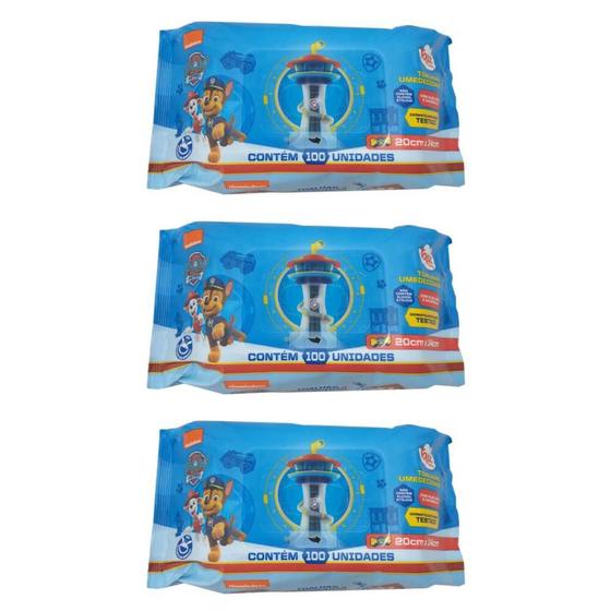 Topz Baby Patrulha Canina Skye Toalhas Umedecidas C/100 (Kit C/03 ...