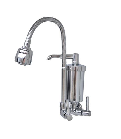 Torneira Com Filtro Gourmet Pia Cozinha De Parede Metal Inox Jhd