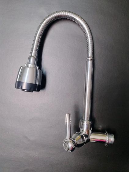 Torneira Cozinha Gourmet de Parede Flexível Cromada Com Arejador - B2T ...