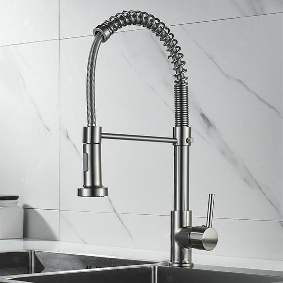 Torneira De Bancada Gourmet Inox Cromado Quente / Frio - Zaganza ...